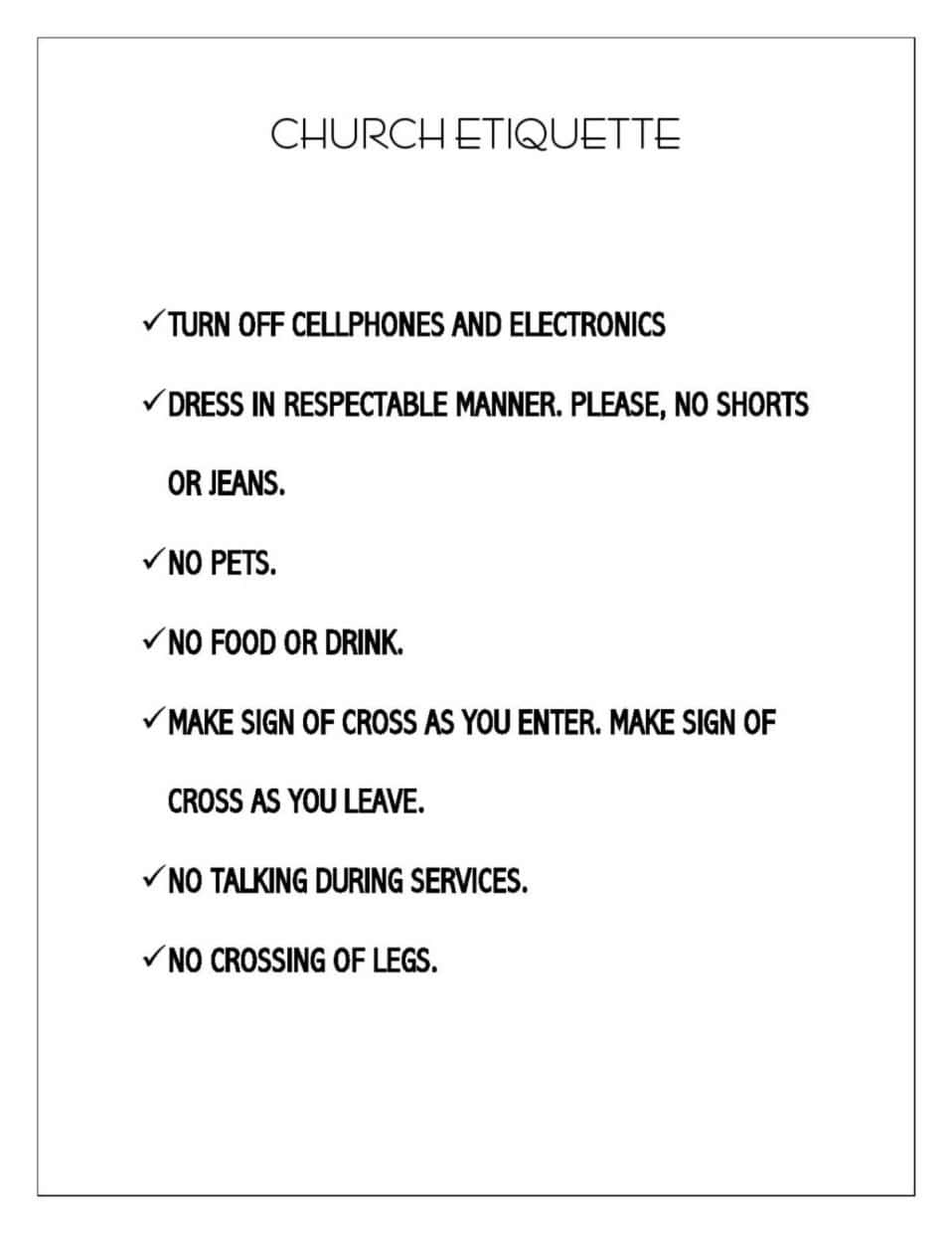 Church Etiquette - Saint Gregory the Illuminator Armenian Apostolic ...